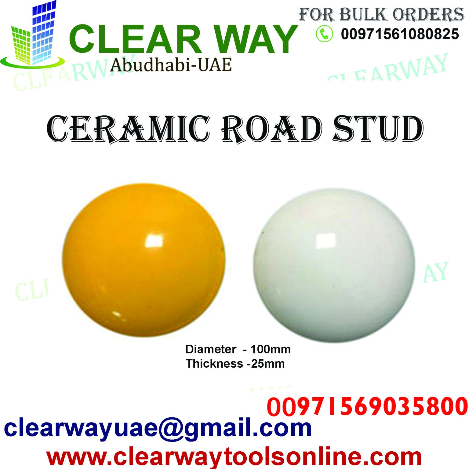 CERAMIC ROAD STUD ADHESIVE DEALER IN MUSSAFAH , ABUDHABI ,UAE
