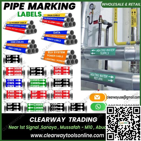 PIPE MARKING LABELS WHOLESALE AND RETAIL DEALER IN MUSSAFAH , ABUDHABI ...